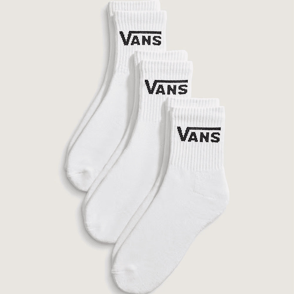 Calcetas Vans Classic Crew White Black (3 pares) – Chilango Skate