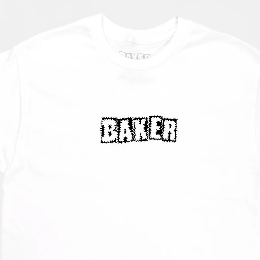 Playera Baker Library Card Logo White – Chilango Skate